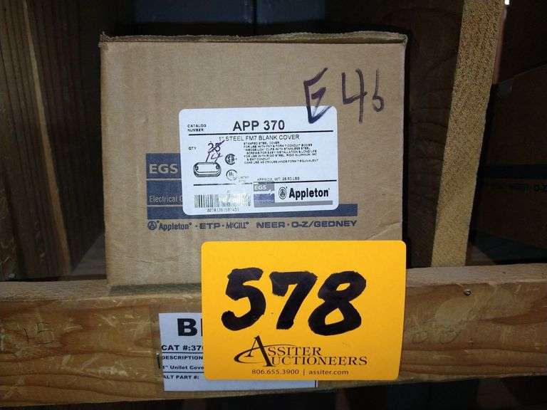 (14) Appleton 1" FM7 Black Covers - Assiter Auctioneers