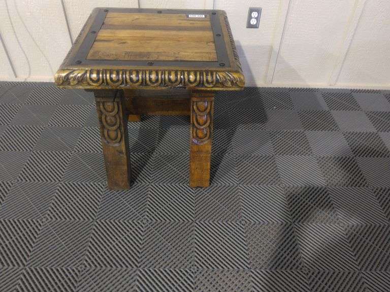 Appaloosa Tin Framed End Table - Assiter Auctioneers