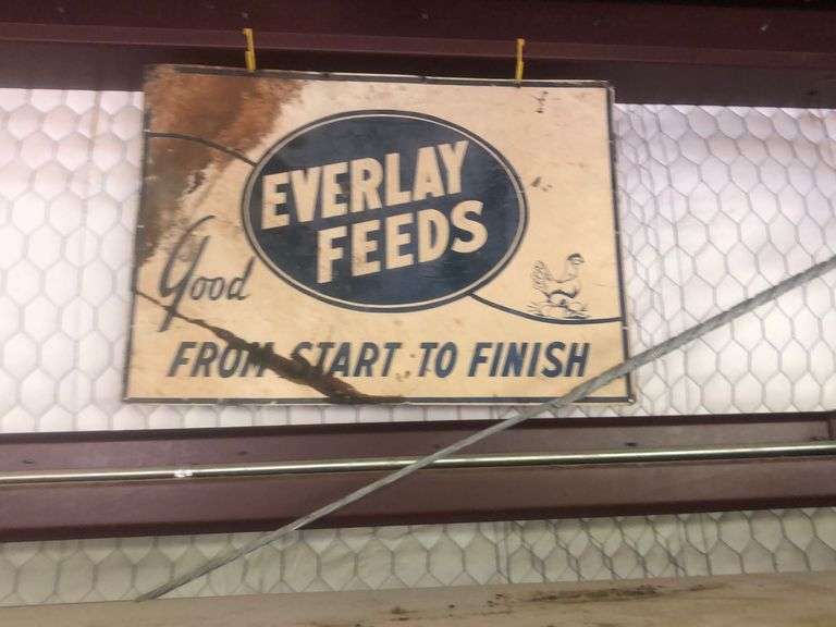 Double Sided Metal Feed Sign 28 x 20 - Assiter Auctioneers