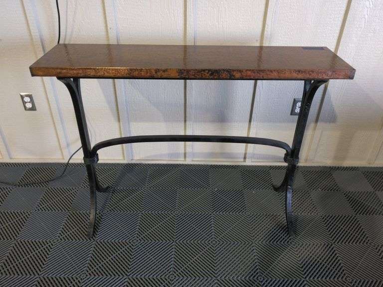 Copper Console With Iron Base Natural - Assiter Auctioneers