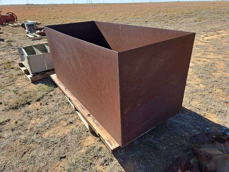 6' x 2' 8" Welded Metal Box & 7' x 3' Metal Door- Damaged - Assiter ...