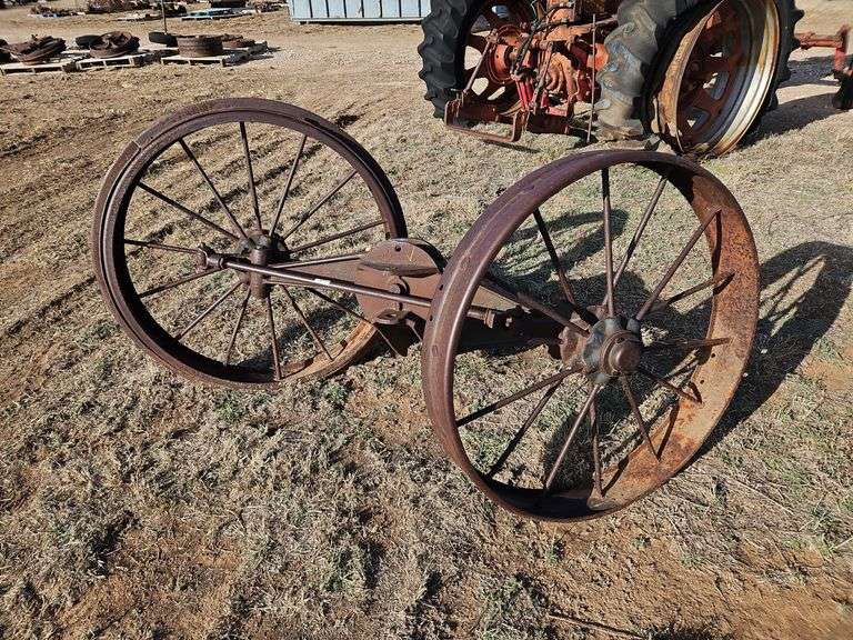 Antique Steel Wheel Front Axle Attachment - Assiter Auctioneers