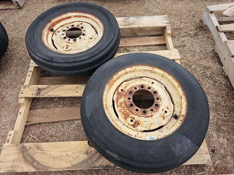 (2) Riverside Tri-Rib 6.00 - 16 6 Ply Tires With 12 Lug Rims - Assiter ...