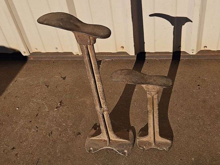 (2) Antique Cobblers Shoe Anvil, 24" & 15" Tall - Assiter Auctioneers