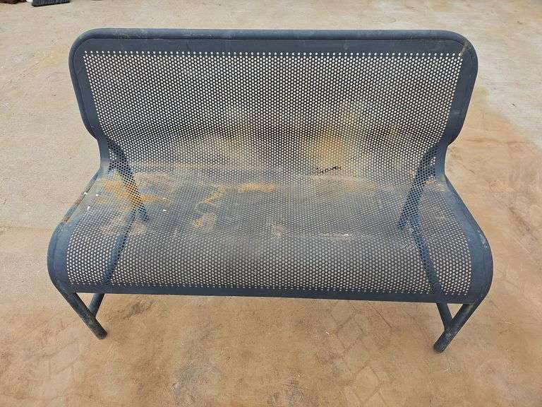 47" Long, 22" Wide, 33" Tall, Metal Mesh Bench - Assiter Auctioneers