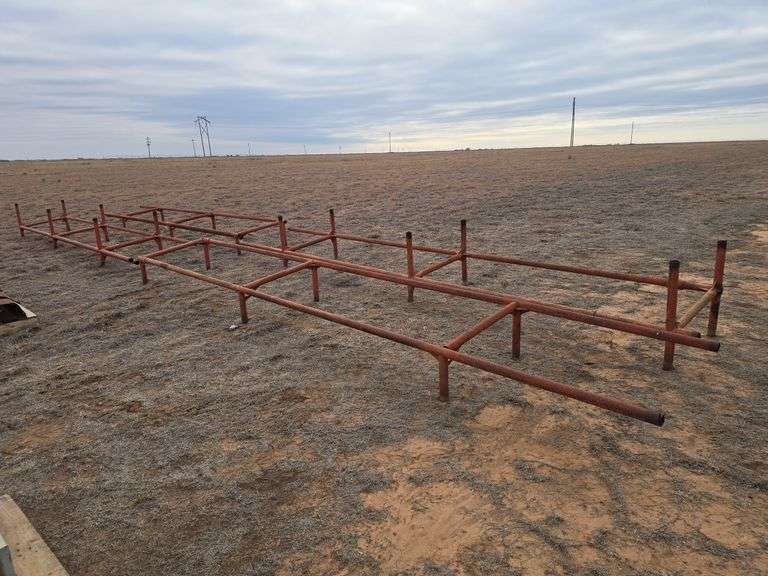 (4) Piece Cut Down 20' Steel Wheel Racks - Assiter Auctioneers