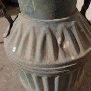 19" Tall Vintage Galvanized Corrugated Ribbed Steel Milk Canister / Oil ...