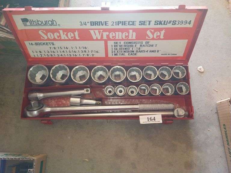 Pittsburgh 3/4 Drive Socket Set - Assiter Auctioneers