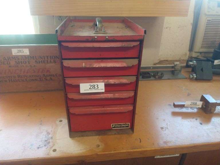 Yorktown Industries Metal Tool Box 91/2 x 11 x 14 w/Some Smithing Tools ...
