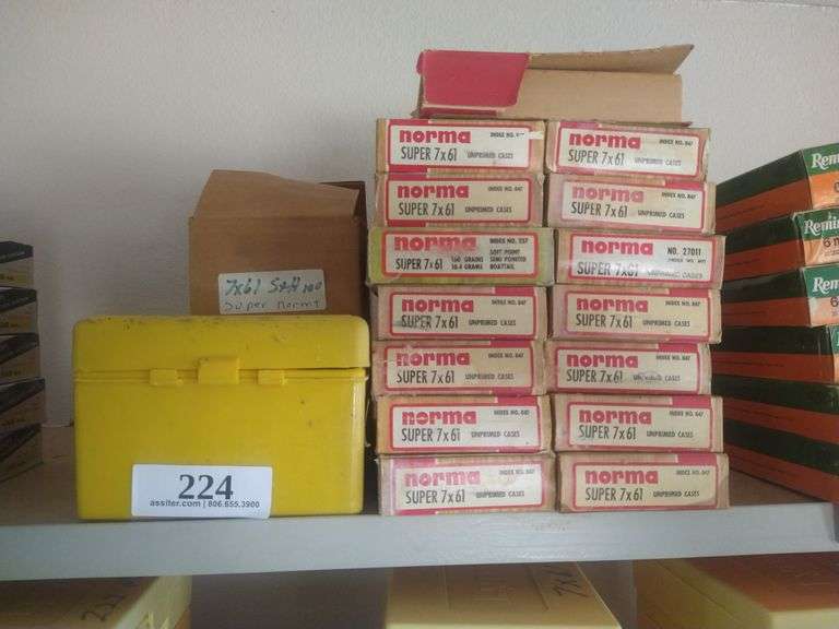 (17) Boxes Super 7 x 61 cal Unprimed Casings - Assiter Auctioneers