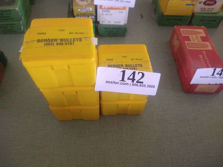 (5) Boxes 6mm 80 grain Bullets - Assiter Auctioneers