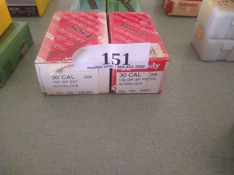 (2) Boxes .30 cal Bullets - Assiter Auctioneers