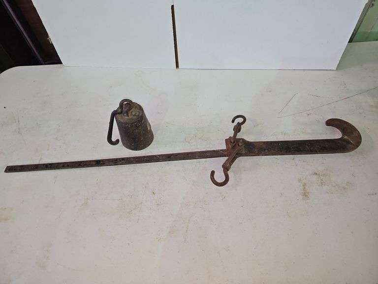 240 Lbs. Cotton Scale Balance Beam With Weight - Assiter Auctioneers