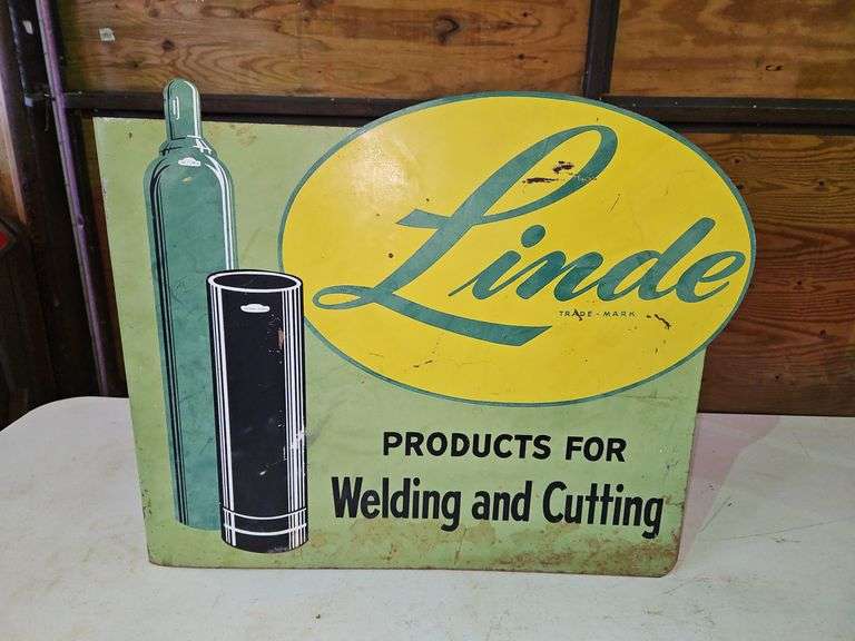 18" x 22" Vintage Linde Metal Sign - Assiter Auctioneers