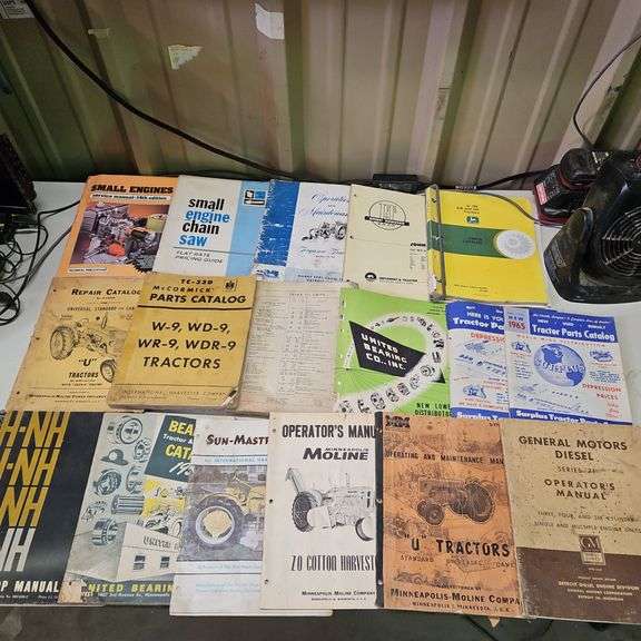 (17) Assorted OPERATING/ PARTS Manuals/Catalogs - Assiter Auctioneers