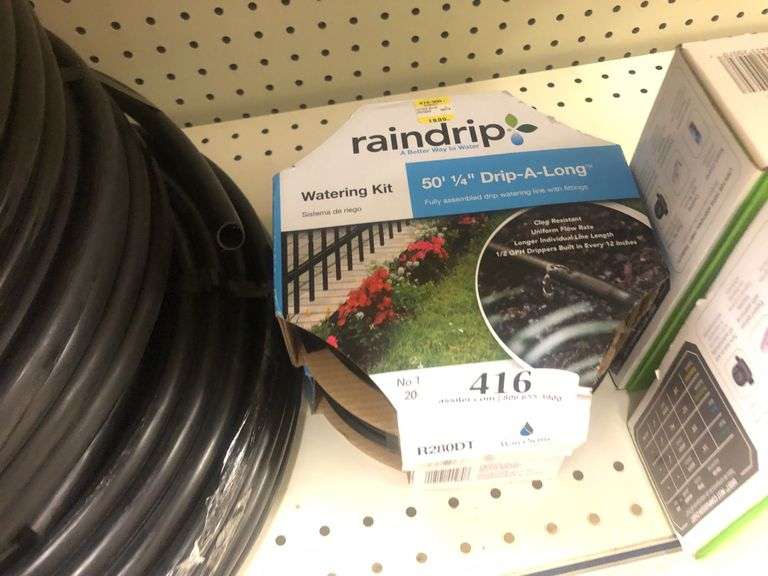 (2) Rain Drip 50ft 1/4" Drip-A-Long Watering Kit - Assiter Auctioneers