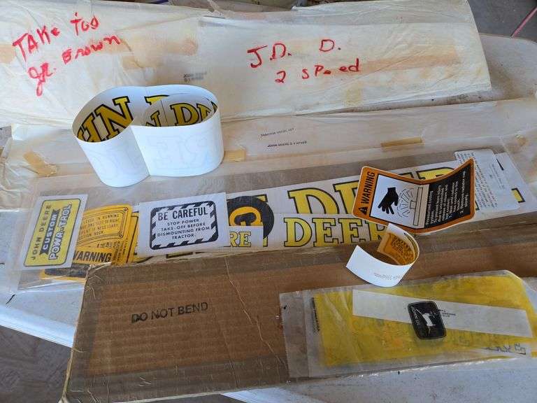 NOS John Deere Decals/Labels - Assiter Auctioneers