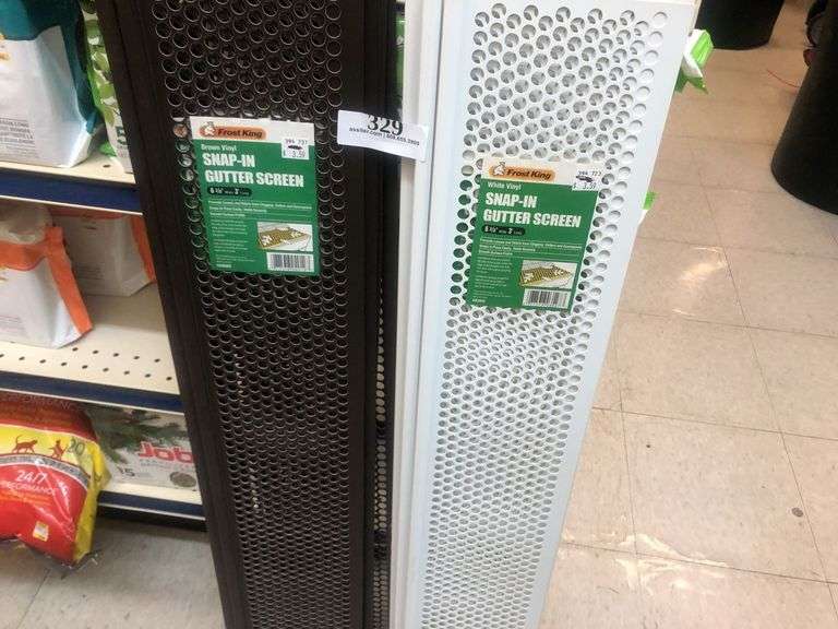 Vinyl Gutter Screen 63/8 x 36 incl. (6) Brown & (5) White - Assiter ...