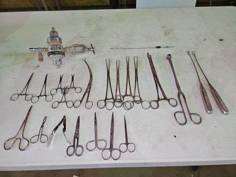 Corning Medical Anesthesia Regulator, Surgical Instruments- Scissors ...