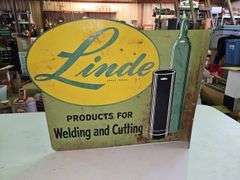 18" x 22" Vintage Linde Metal Sign - Assiter Auctioneers