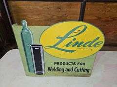 18" x 22" Vintage Linde Metal Sign - Assiter Auctioneers