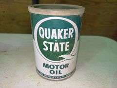 (5) Vintage Quaker State Product Cans - Assiter Auctioneers