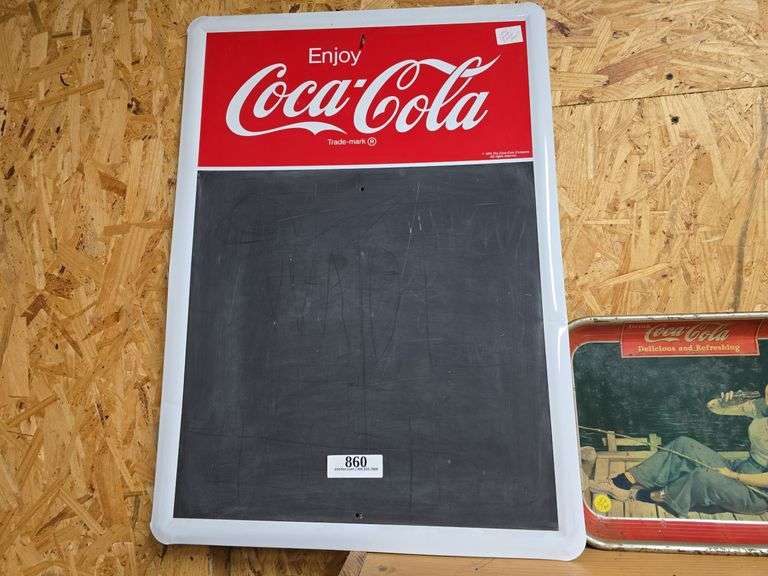 Metal Coca Cola Chalk Board 20" x 28" - Assiter Auctioneers
