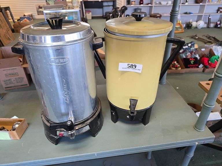 vintage WestBend Coffee Pot & Sunbeam Coffee Pot - Assiter Auctioneers