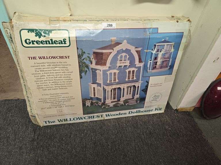 Greenleaf, The Willowcrest Wood Doll House Kit in Box - Assiter Auctioneers