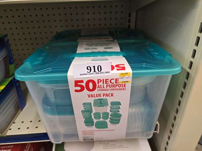 50 pc All Purpose Storage Containers - Assiter Auctioneers