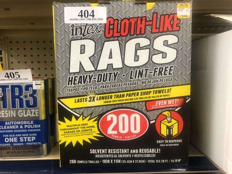 (2) Boxes Intex Cloth Like Rags 200ct - Assiter Auctioneers