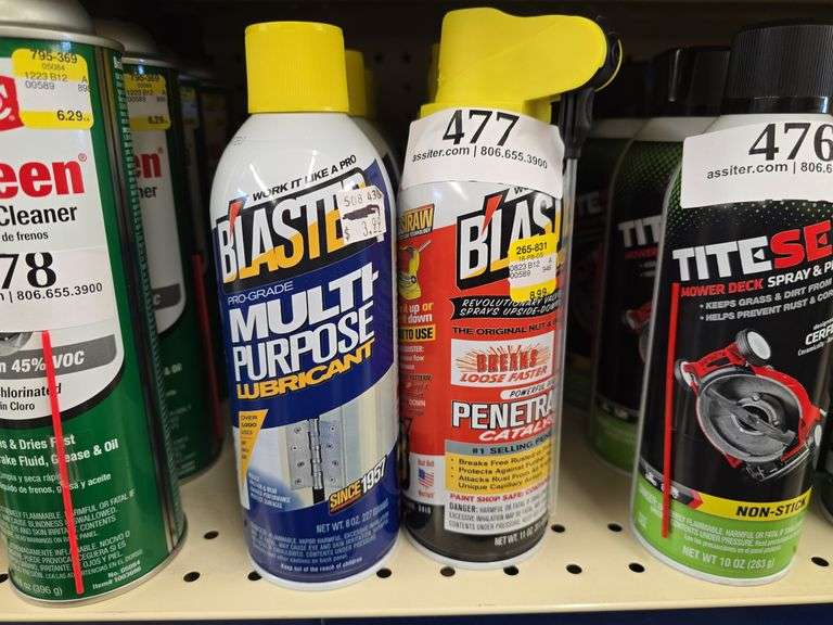 (9) Blaster Multi lube (4) 11oz & (5) 8oz - Assiter Auctioneers
