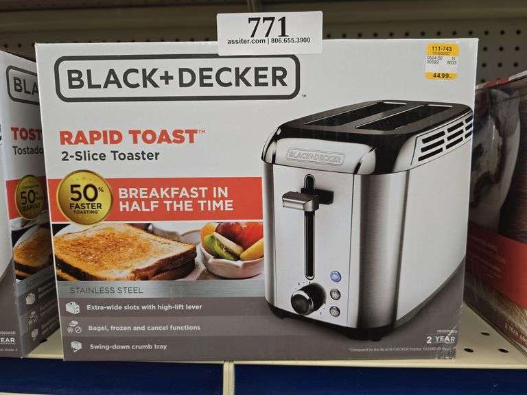 Black & Decker Rapid Toast 2 Slice Toaster - Assiter Auctioneers