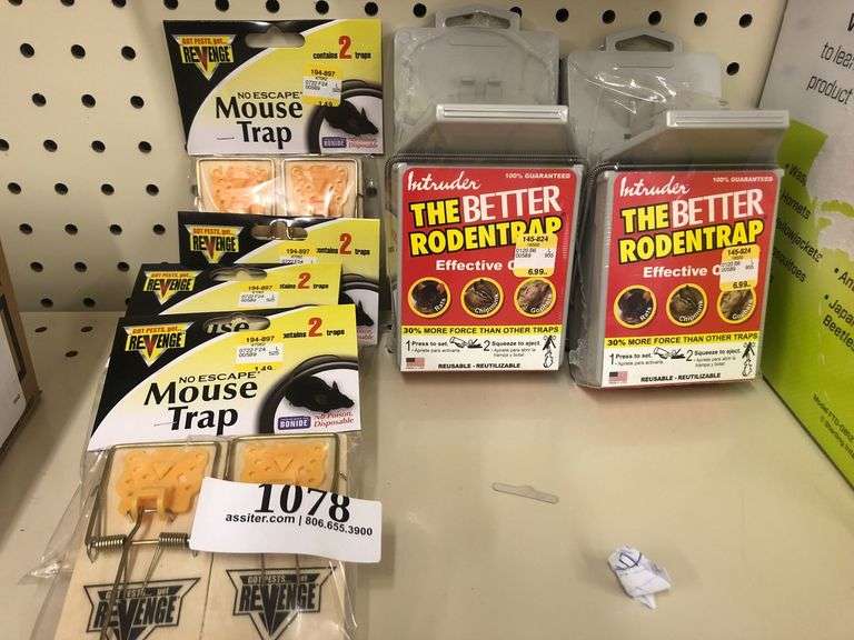 (4) Pkgs. Revenge Mouse Traps & (2) Intruder Rodent Traps - Assiter ...