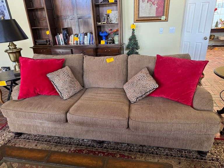 Couch with Pillows - Assiter Auctioneers