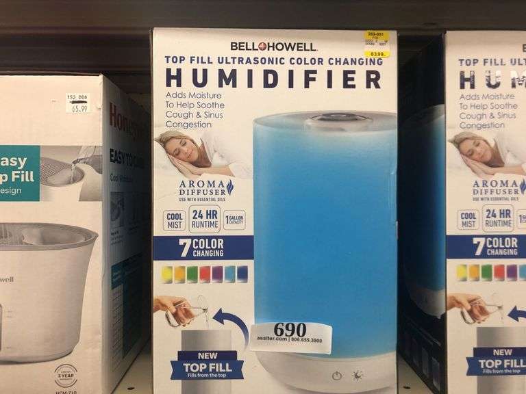 Bell-Howell Ultrasonic Cool Mist 1gal Humidifier #7105FE - Assiter ...