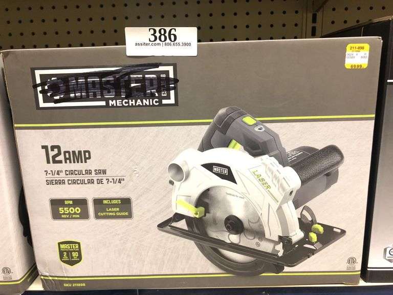 Master Mechanic 12Amp 71/4" Circular Saw w/Laser Guide SKV211898 ...