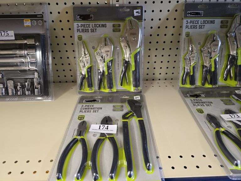 Master Mechanic 3Pc Combo Plier Set w/Locking Plier Set - Assiter ...