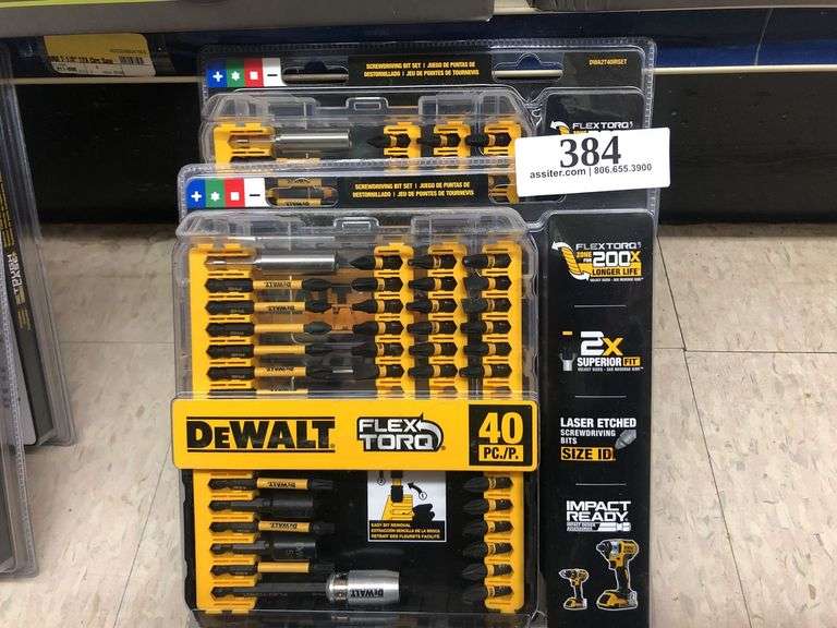 (2) DeWalt 40Pc Flex Torq Screwdriver Bit Set DWA2T401RSET - Assiter ...