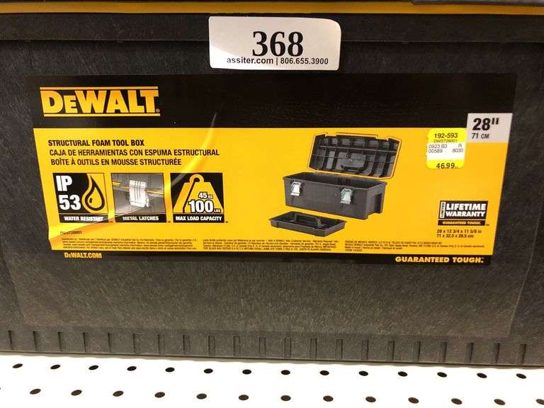 DeWalt Structural Foam Tool Box DWST28001 28 x 123/4 x 115/8 - Assiter ...