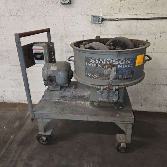 Simpson Intensive Mixer On Cart 24 Style: LAB - Assiter Auctioneers