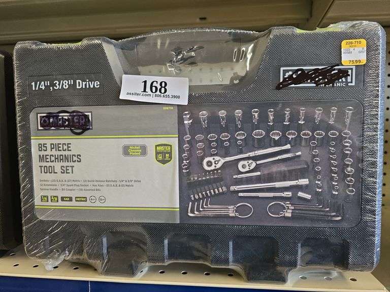 Master Mechanic 1/4" & 3/8" Drive 54Pc Mechanics Tool Set - Assiter ...