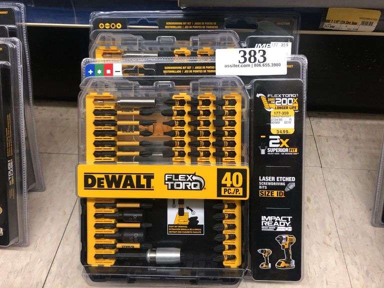 (2) DeWalt 40Pc Flex Torq Screwdriver Bit Set DWA2T401RSET - Assiter ...