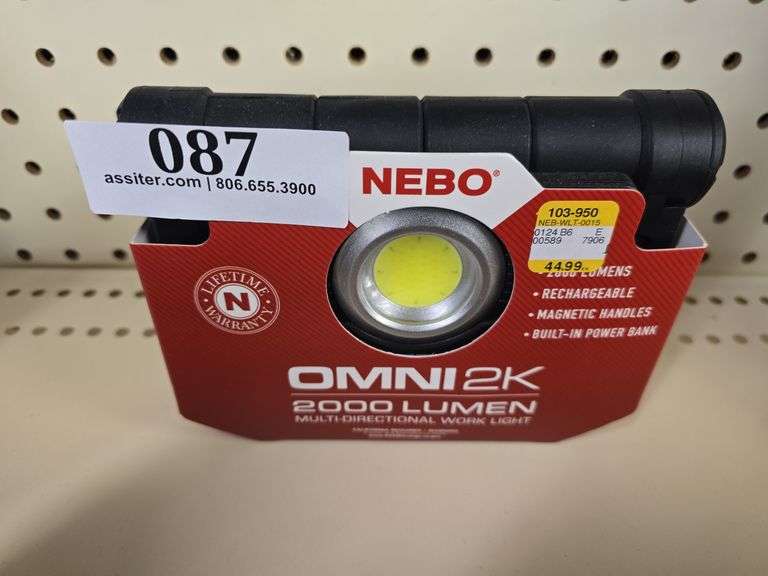 Nebo OMN12K 2000 Lumens Rechargeable Flashlight - Assiter Auctioneers