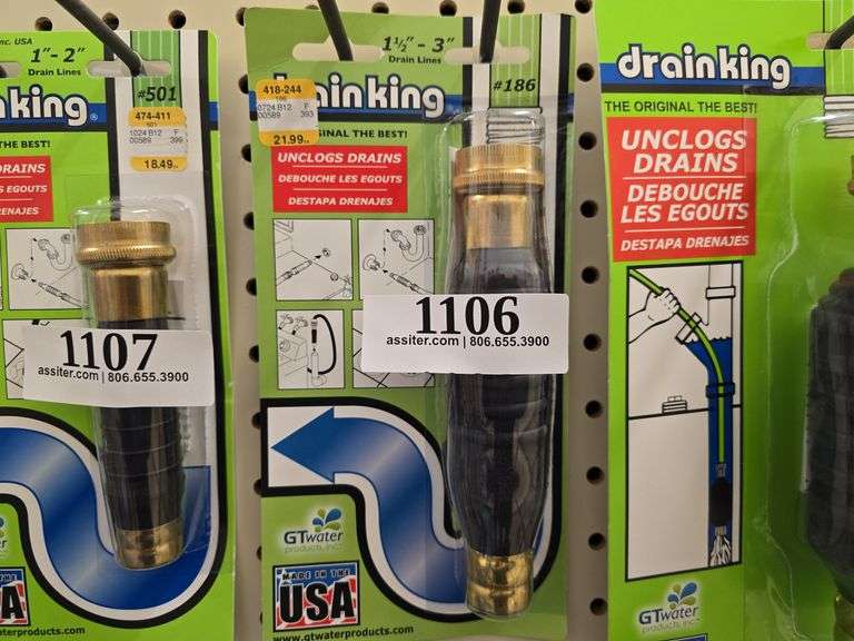 Drain King #186 for 11/2" to 3" Drain Lines - Assiter Auctioneers