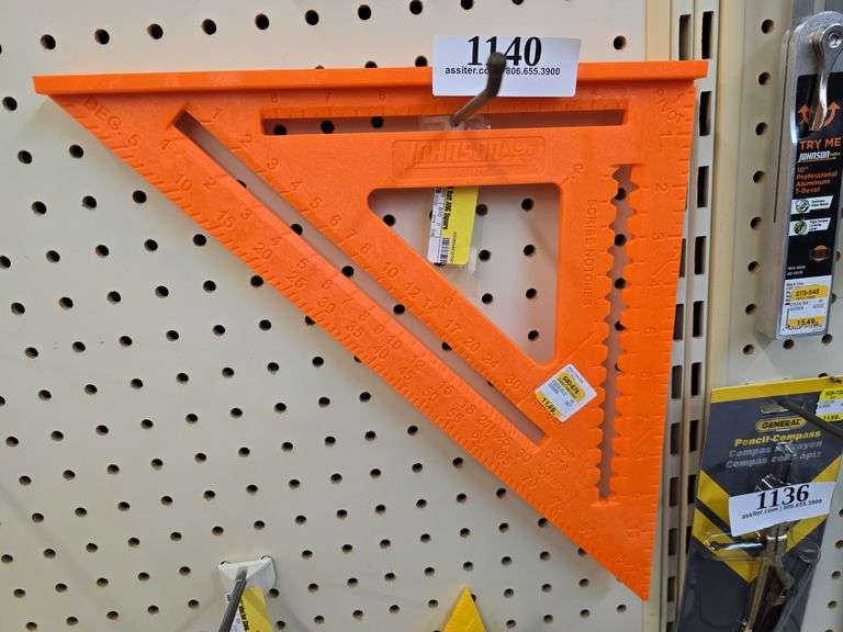 Johnson 12" Org Rafter Angle Square - Assiter Auctioneers