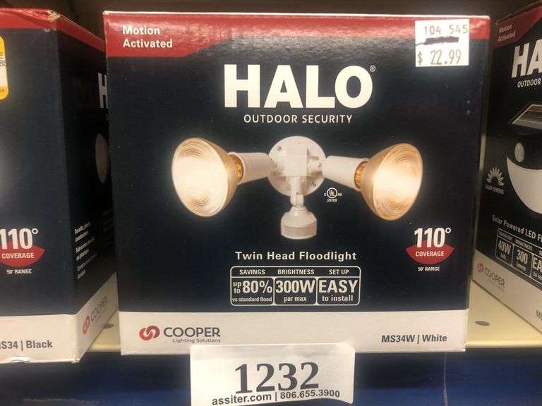 Halo Motion Activated Security Light MS34W/White - Assiter Auctioneers