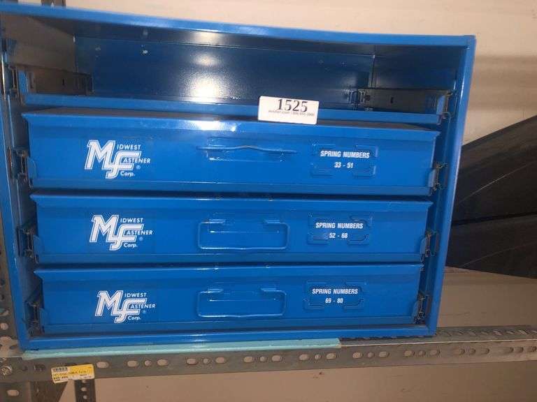 Midwest Fastener Corp. 4-Drawer Bin "Missing 1 Drawer" 20 x 12 x 15 ...
