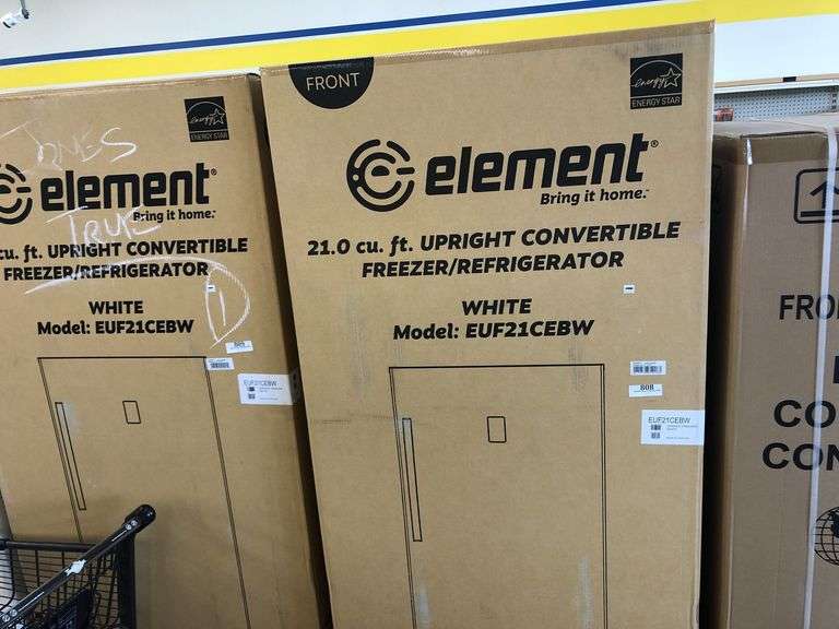 Element 21.0 Cu.Ft. Upright Convertible Freezer/Refrigerator EUF21CEBW ...