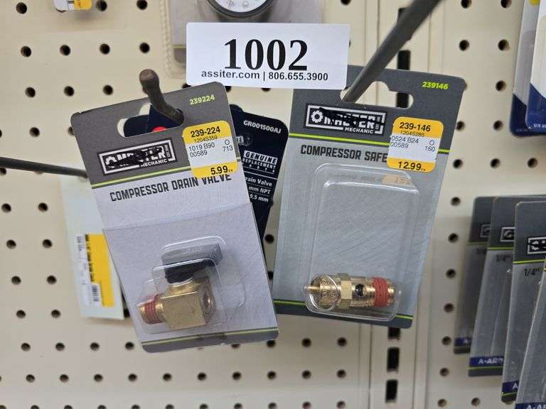 (2) Master Mechanic Compressor Drain Valve & (3) Campbell Hausfeld NPT ...